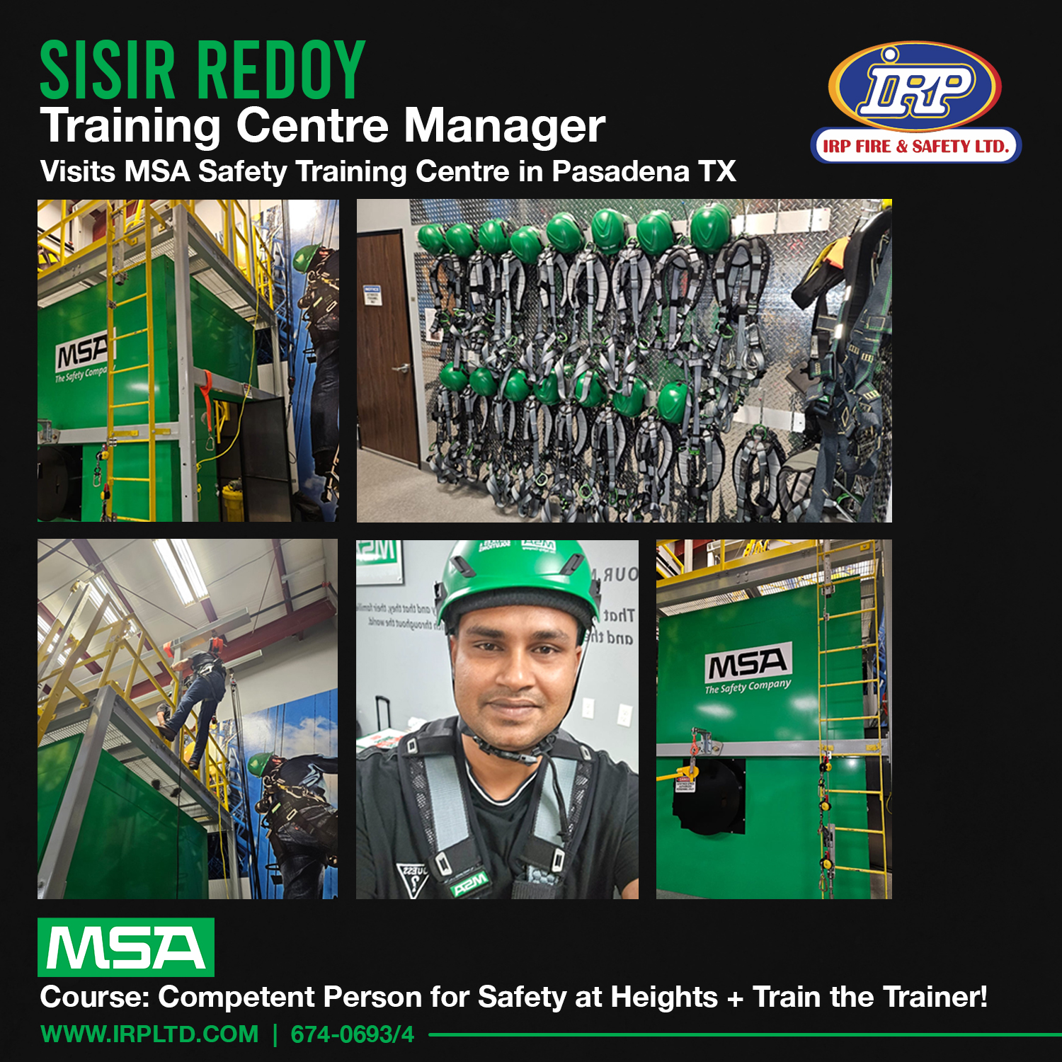 Sisir Redoy (Training Centre Manager) visits the MSA Safety Training ...